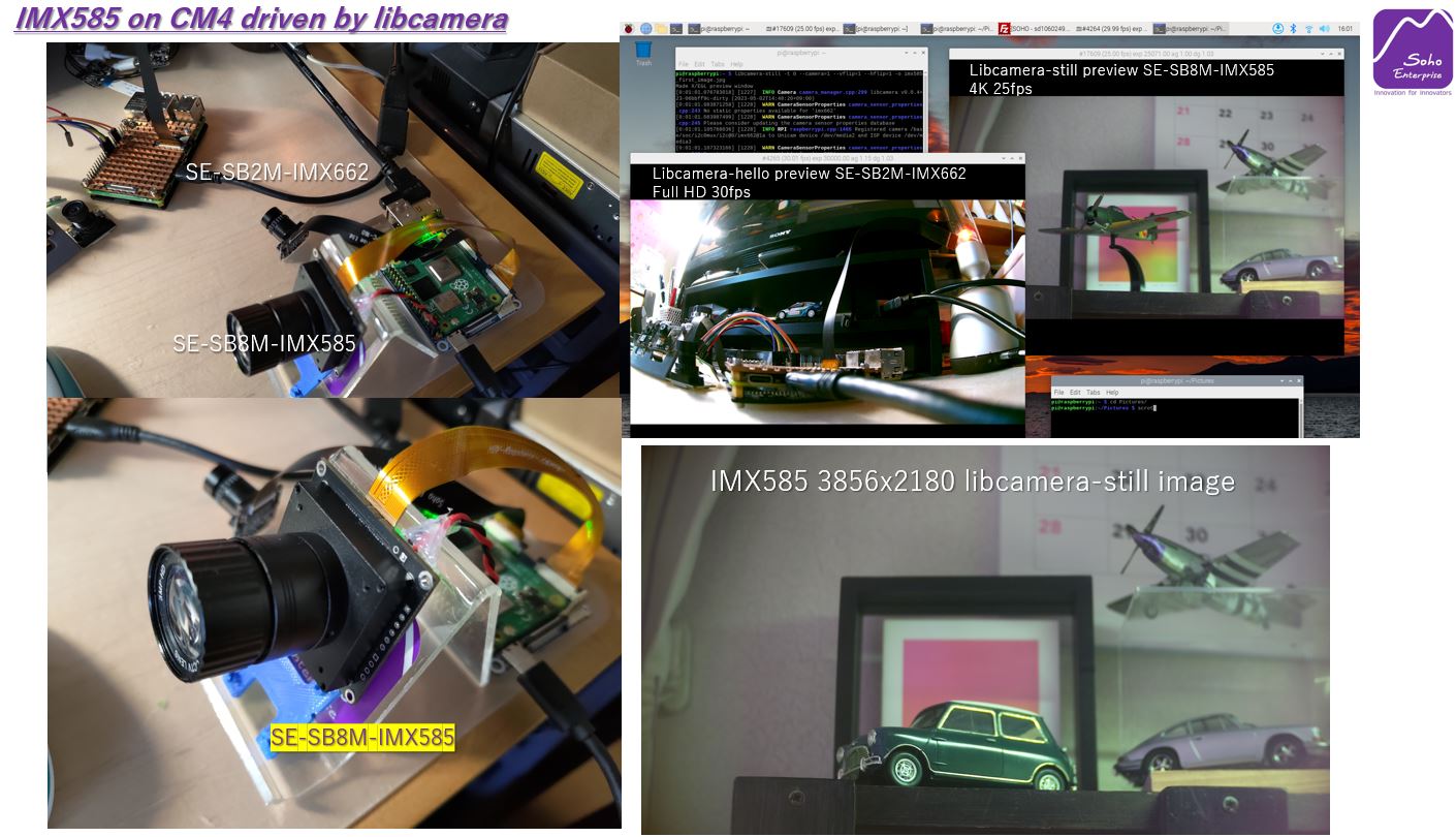 SE-SB8M-IMX585 STARVIS2™ camera board sample. | 双峰エンタープライズ株式会社